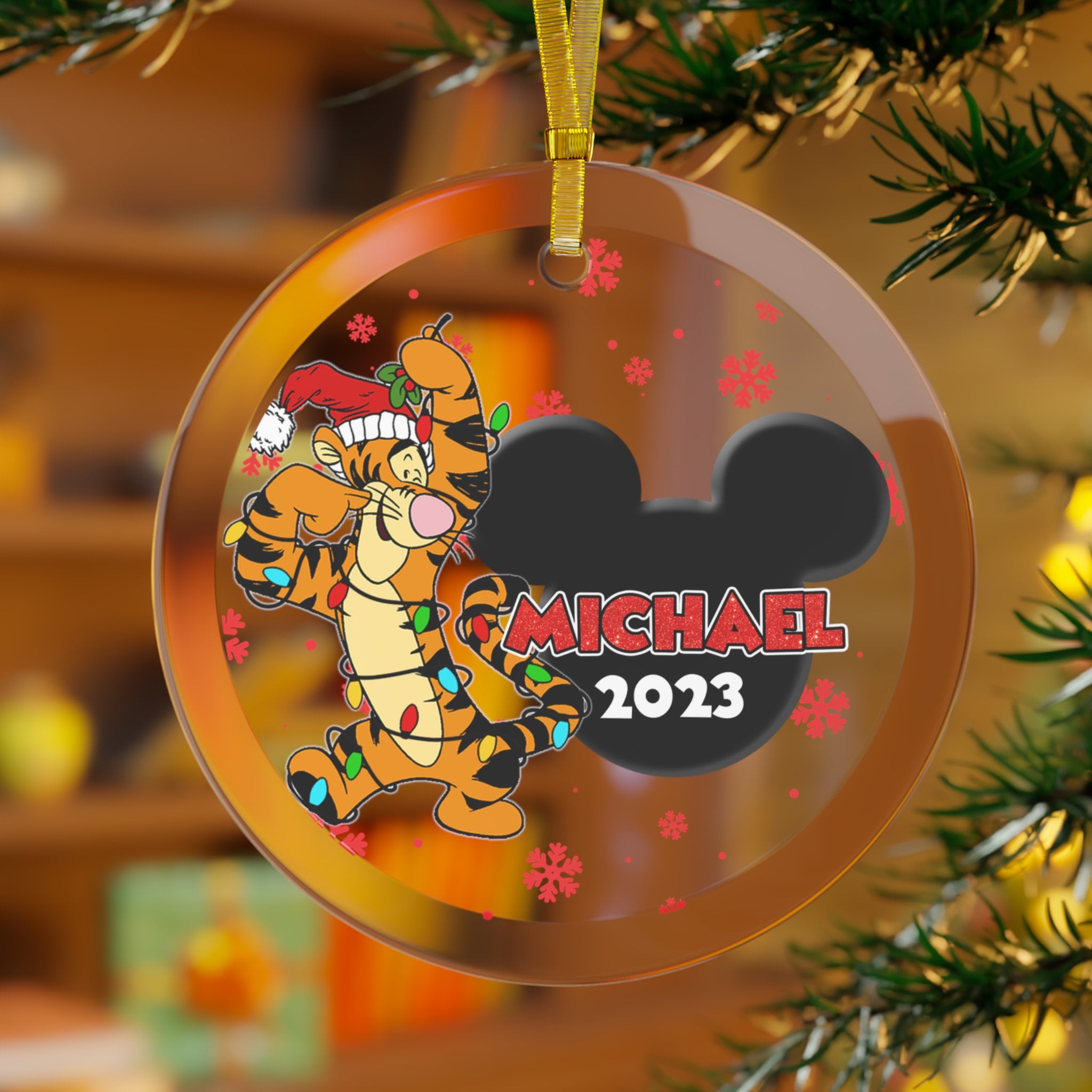 Winnie The Pooh Tigger Glass Ornament, Tigger Christmas Glas | Inspire ...