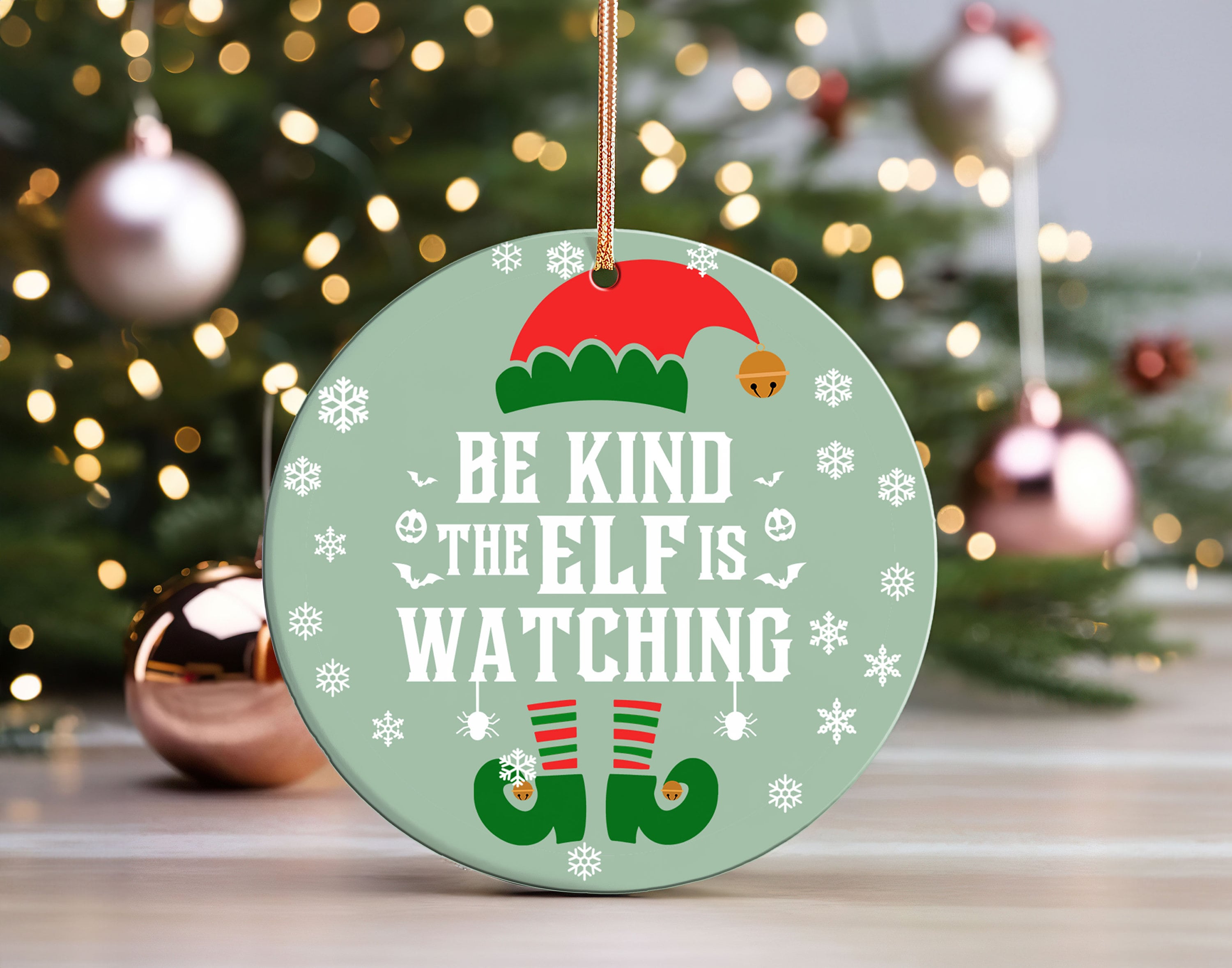 Be Kind the Elf Is Watching Teacher Christmas Ornament, Anti | Inspire ...
