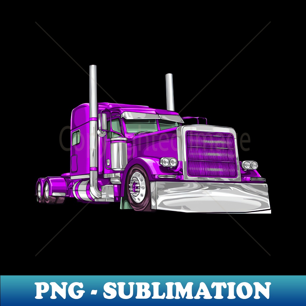 Purple 18 Wheeler Trucking American Truck - Exclusive Sublim - Inspire ...