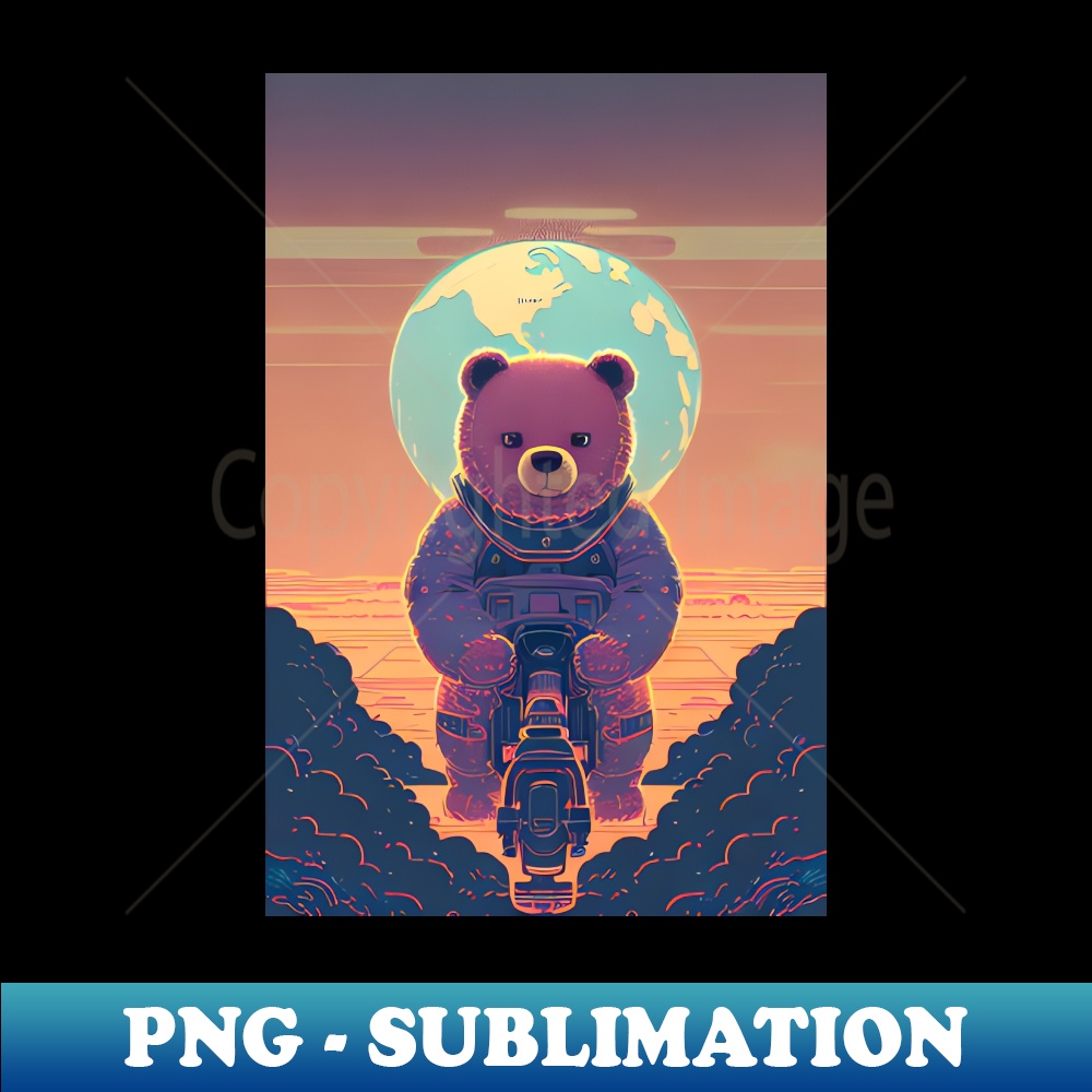 Astro bear - PNG Transparent Sublimation Design - Capture Im - Inspire ...