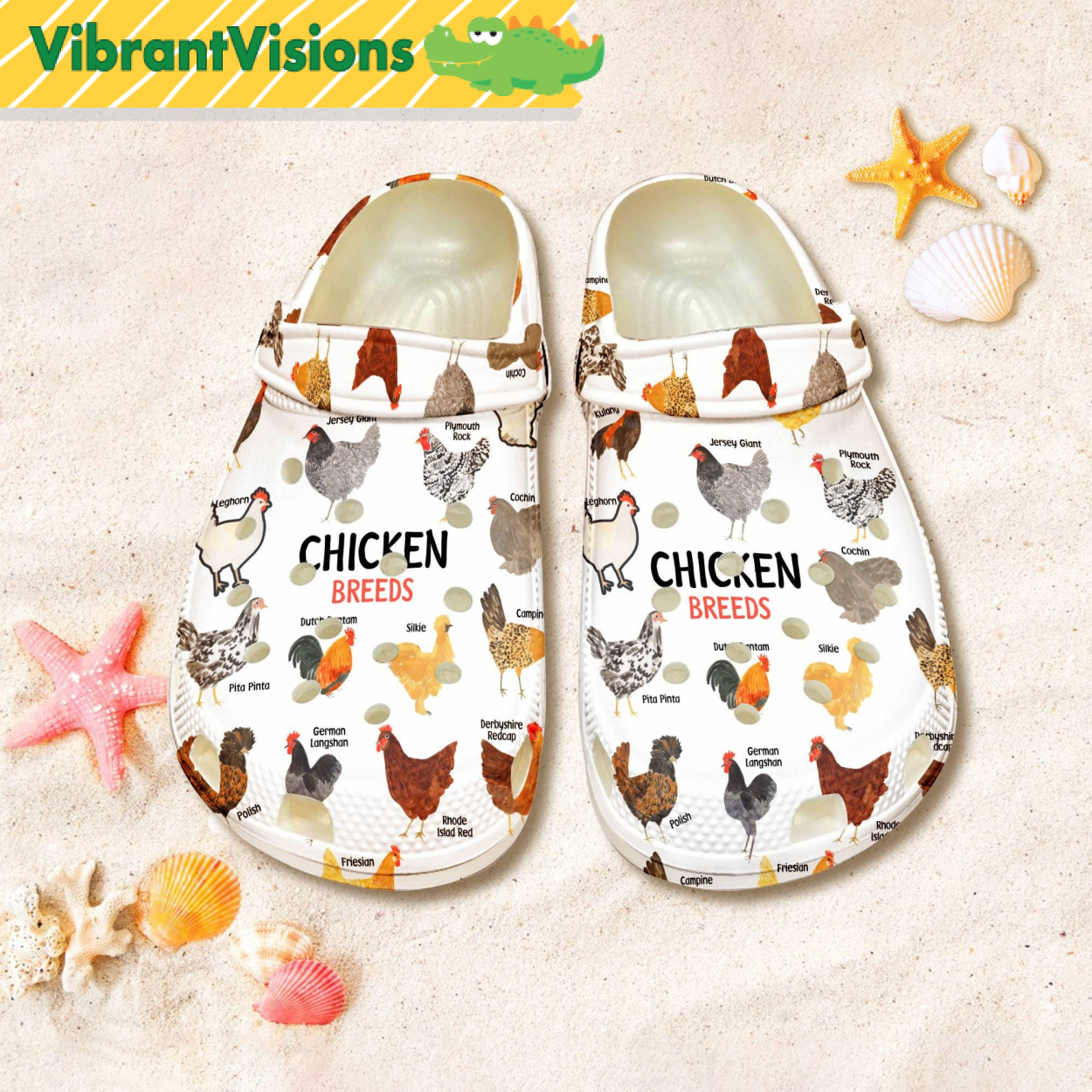 Funny Chicken Breeds Clog Shoes Chicken Sandal Shoes Gift | Inspire Uplift