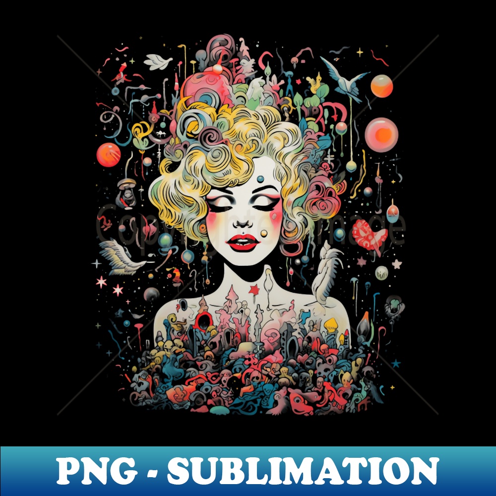 Marilyn Monroe Psychedelic - Premium Sublimation Digital Dow | Inspire ...