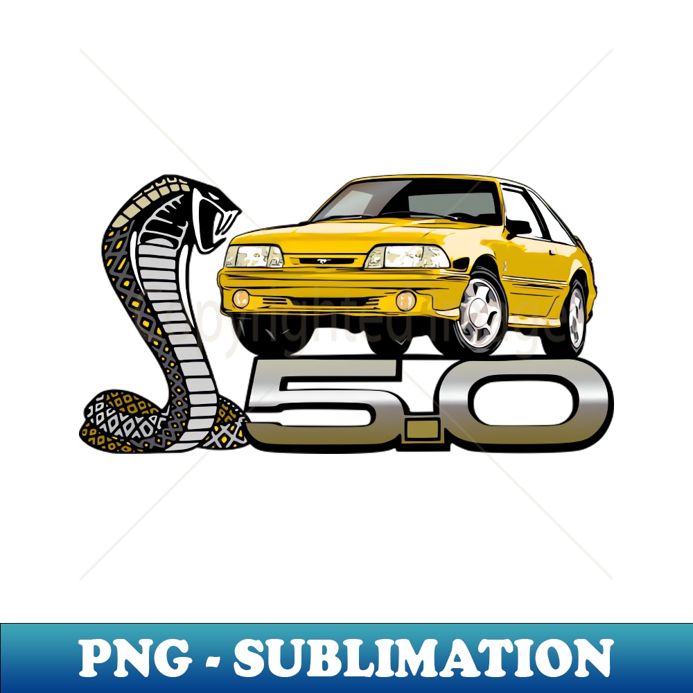 Yellow 93 Cobra Ford Fox Body Mustang - Premium PNG Sublimat | Inspire ...