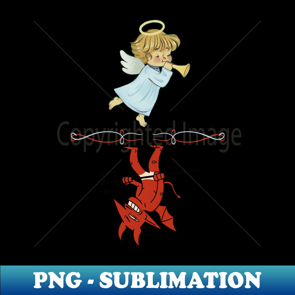 Angel vs Devil - Aesthetic Sublimation Digital File - Stunni | Inspire Uplift