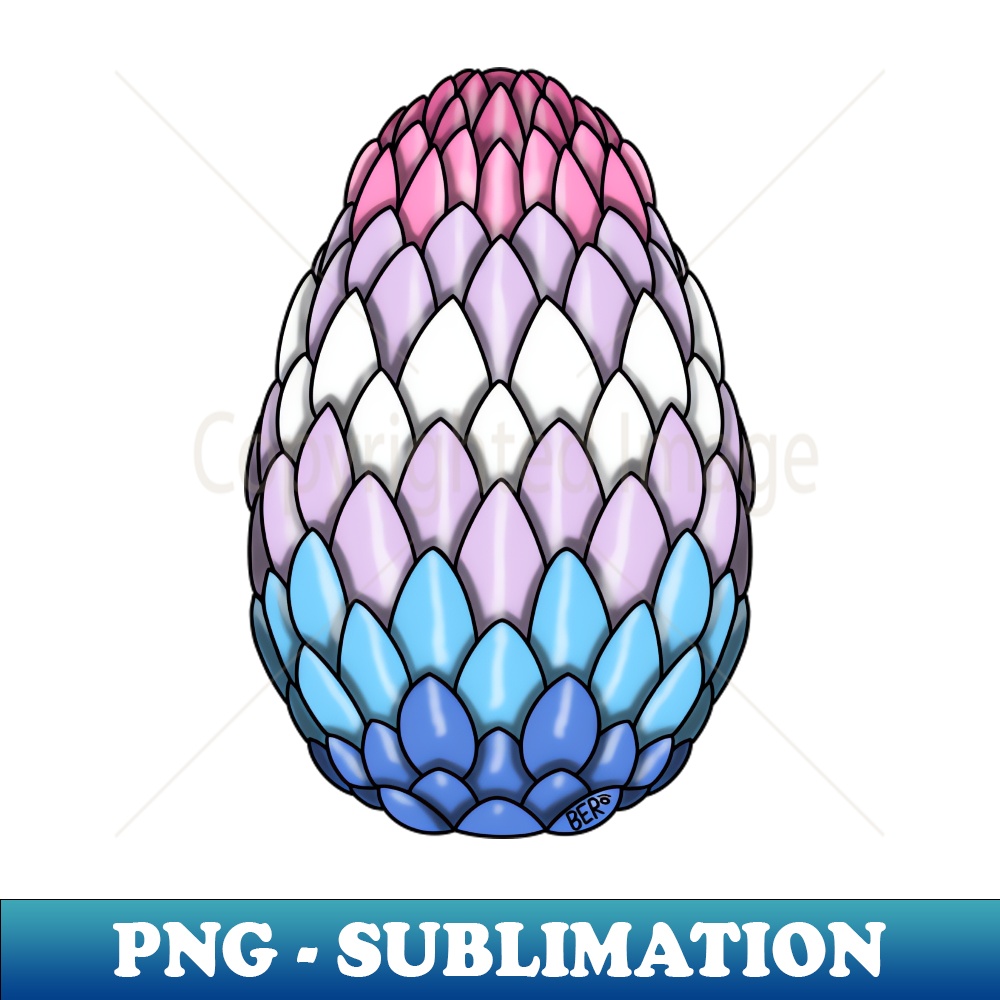 Bigender Pride Dragon Egg - PNG Transparent Sublimation File | Inspire ...