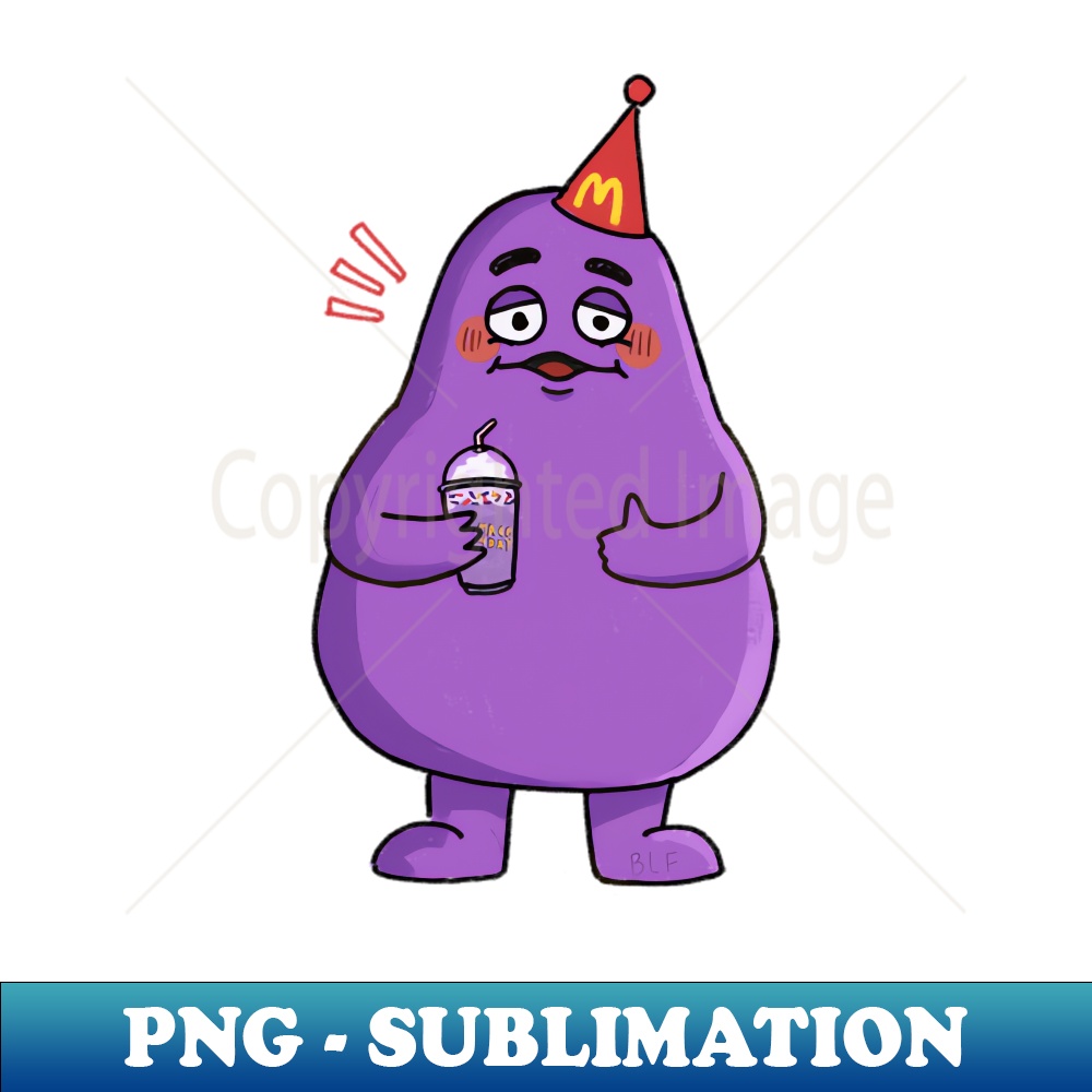 Happy grimace birthday - PNG Transparent Sublimation File - | Inspire ...