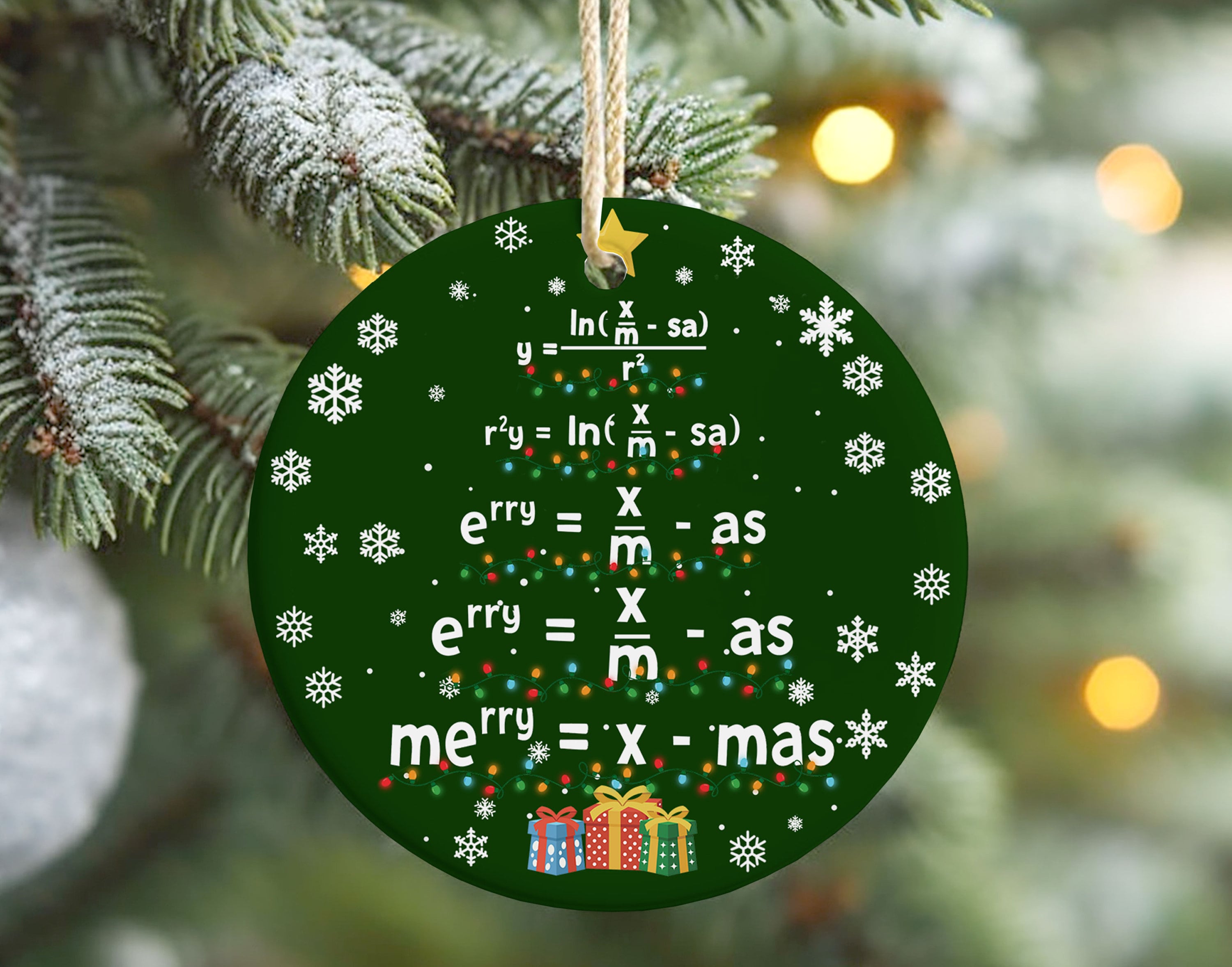 Math Teacher Christmas Tree Decor, Teacher Appreciation Gift | Inspire ...