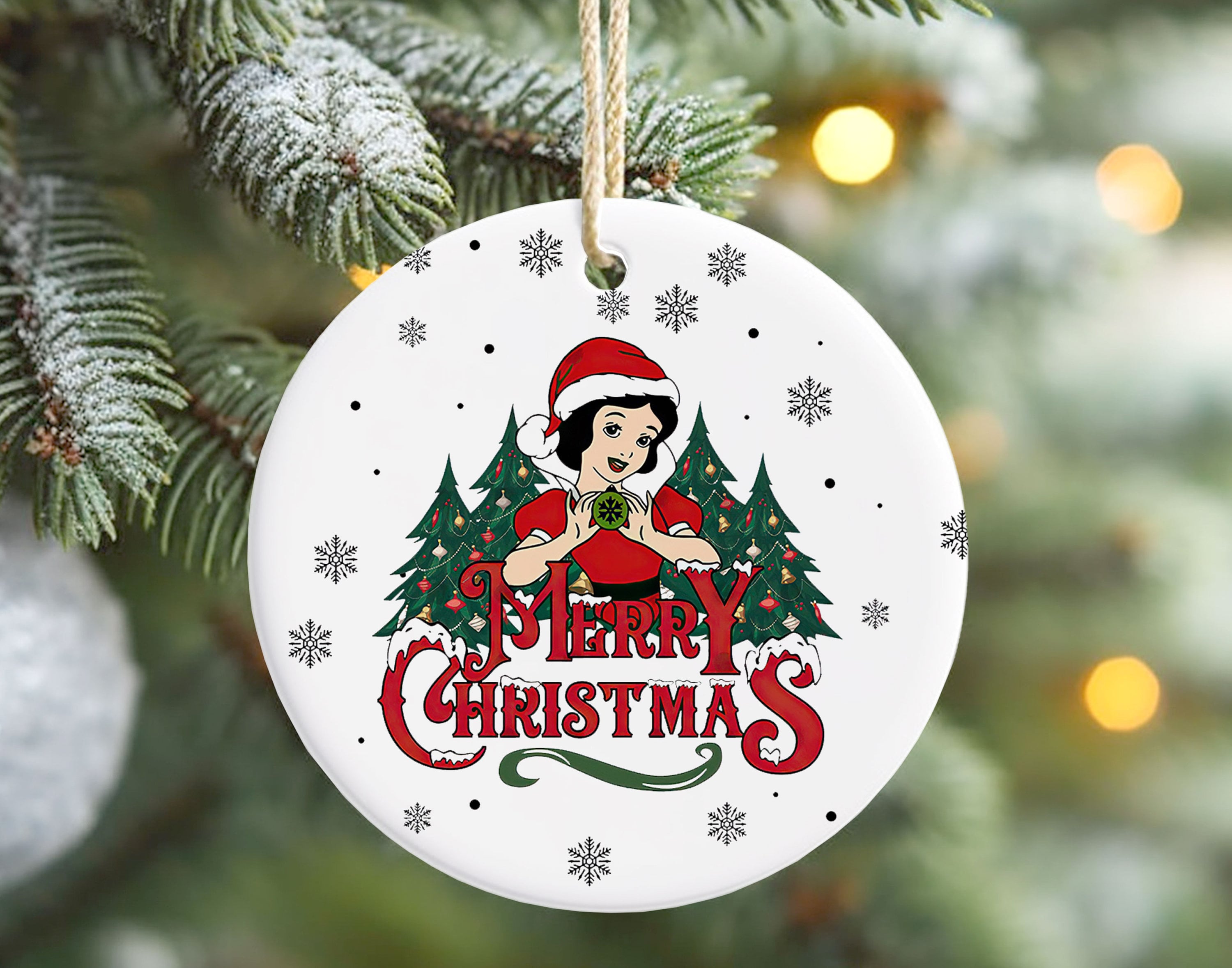 Merry Christmas Snow White Ornaments, Disney Princess Christ - Inspire ...