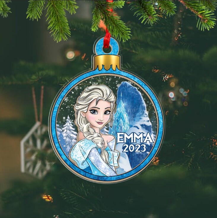 4D Customized Frozen Elsa Christmas Ornament, Disneyland Pri - Inspire ...