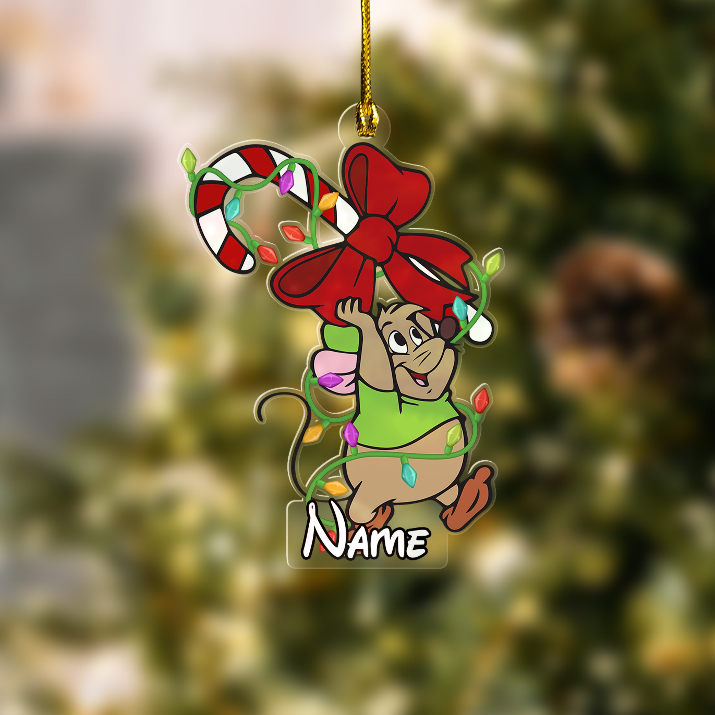 Personalized Gus Gus Christmas Lights Ornament Cinderella O Inspire Uplift