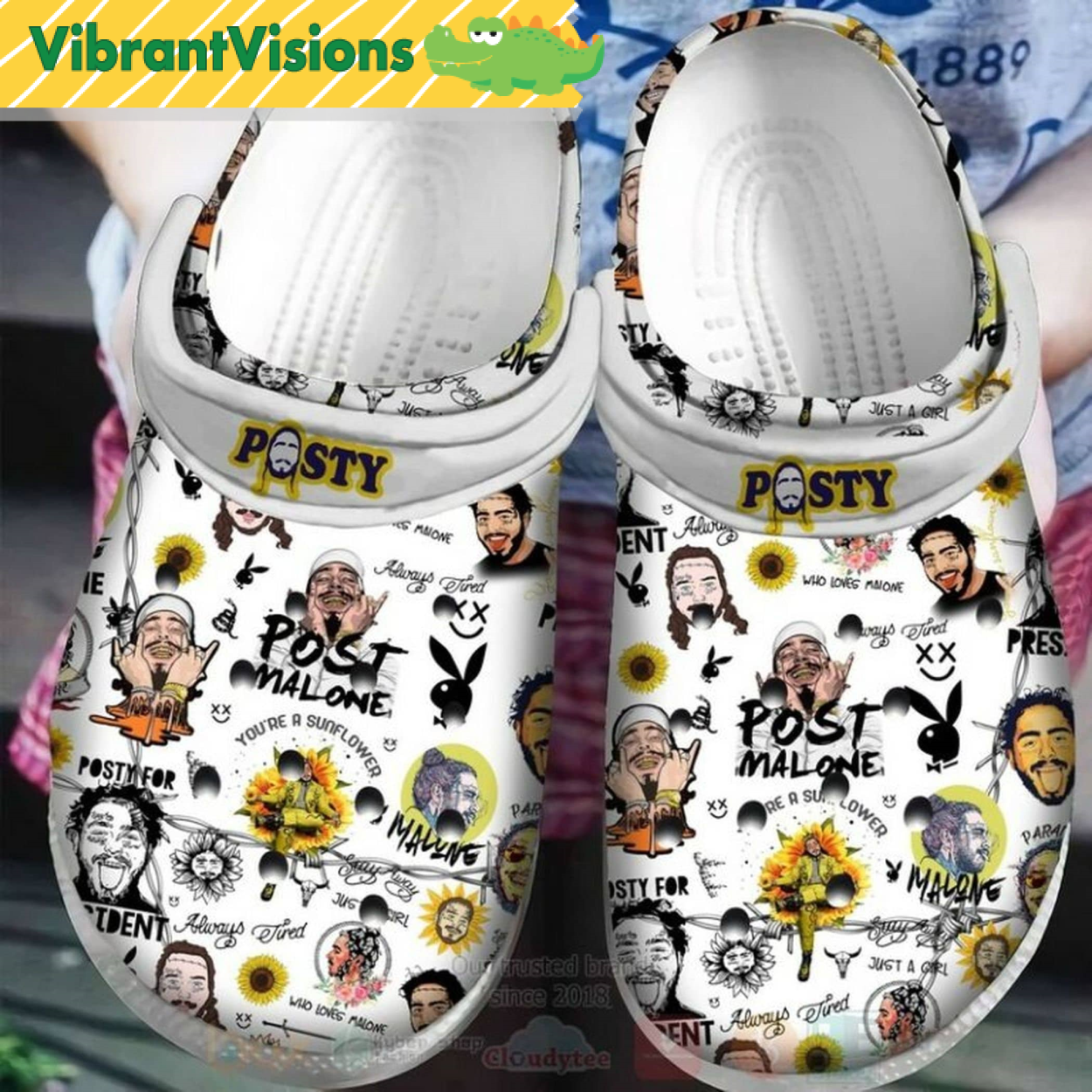 Personalized Post Malone Custom Name Clogs Shoes | Inspire Uplift