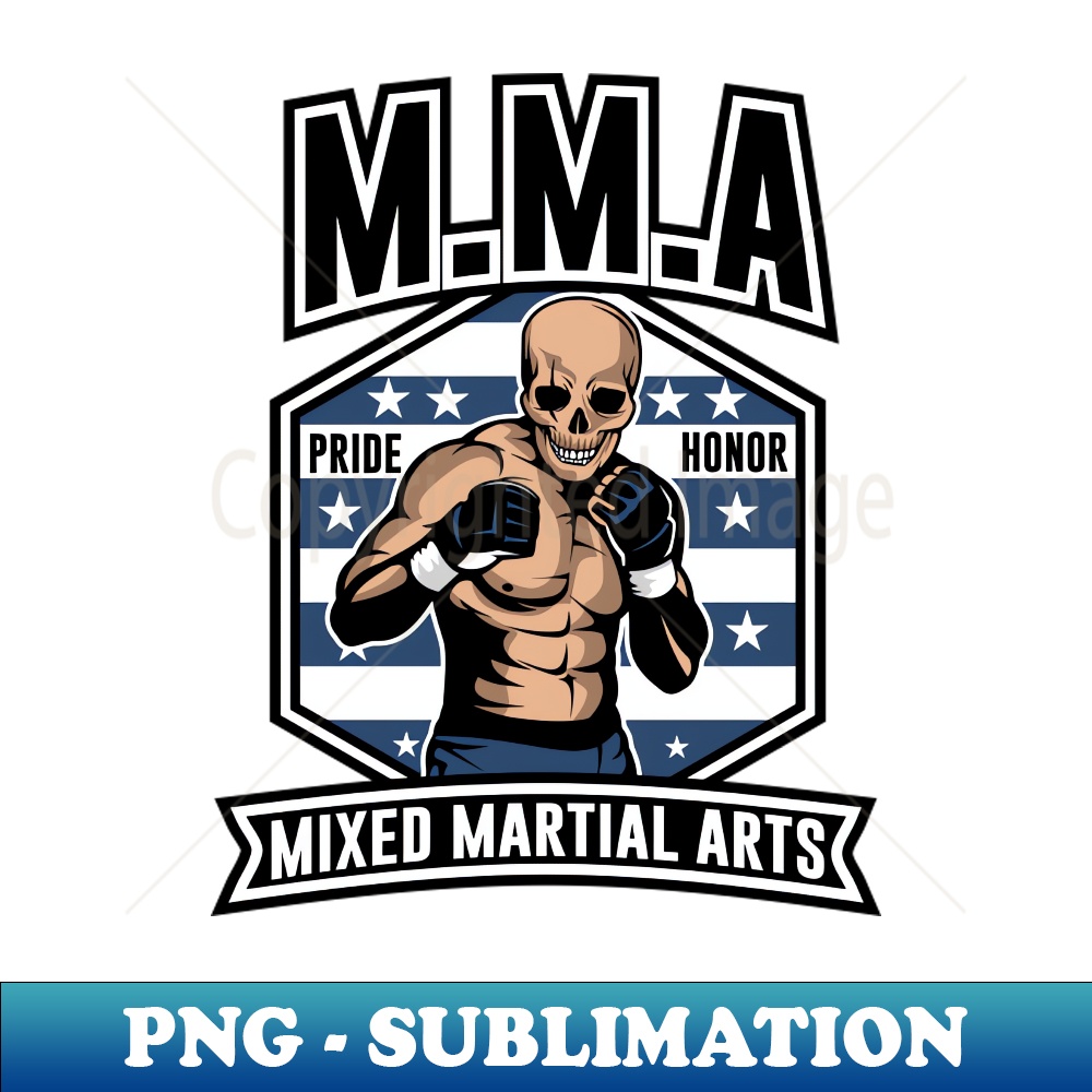 SKULL MMA FULL COLORS - Special Edition Sublimation PNG File | Inspire ...