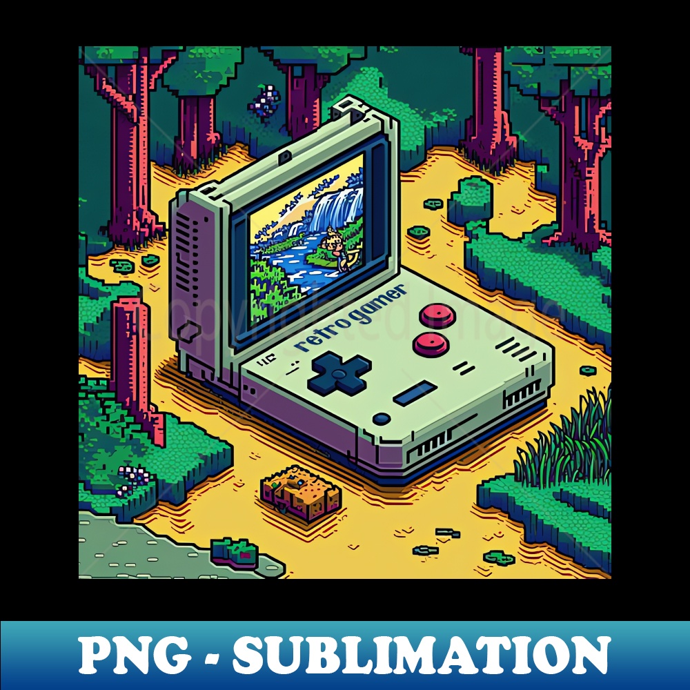 Retro Gaming Adventure Pixel Art - Instant PNG Sublimation D - Inspire ...