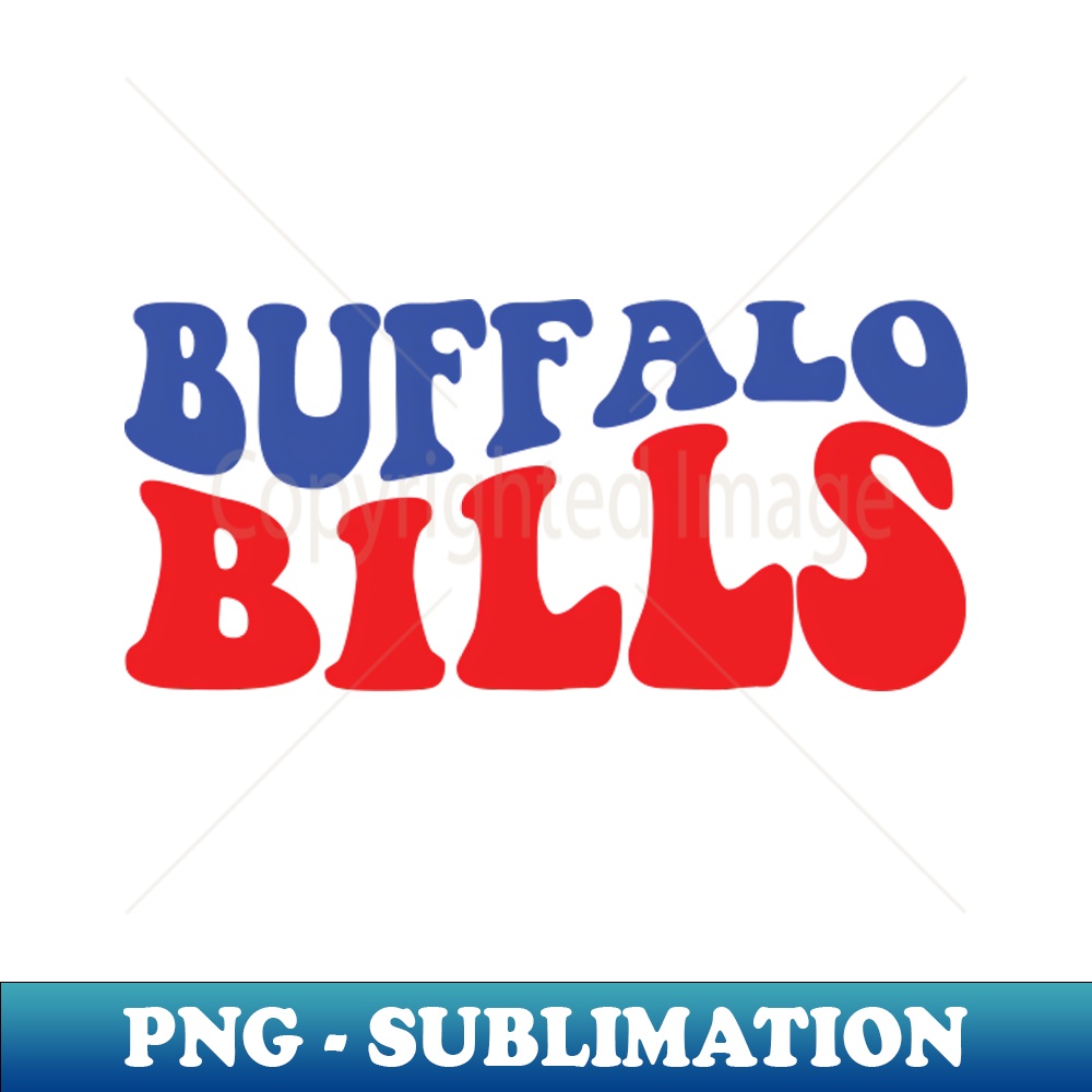 Buffalo Bills Wave Font Design - PNG Transparent Digital Dow | Inspire ...