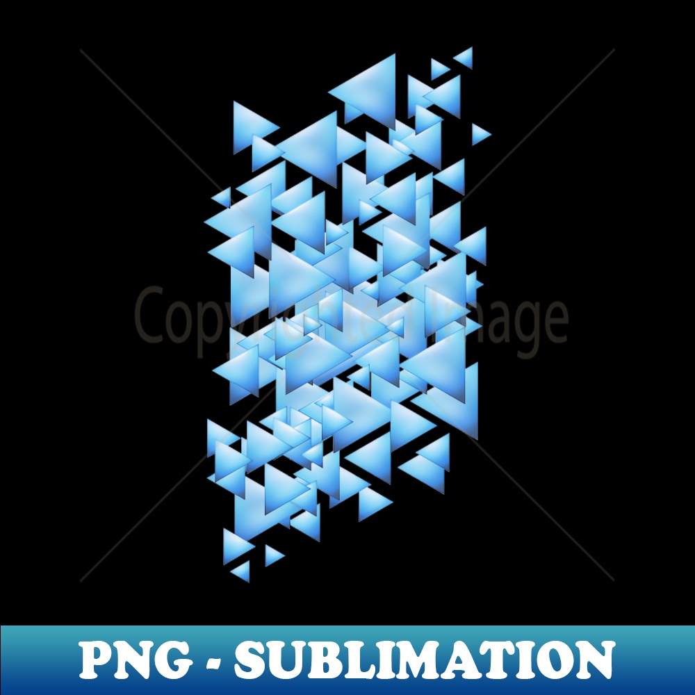 Snowy random triangles merging - PNG Transparent Sublimation | Inspire Uplift