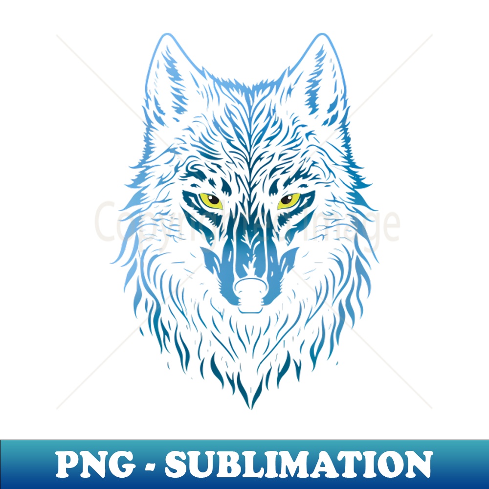 Blue Wolf illustration - PNG Transparent Digital Download Fi | Inspire ...