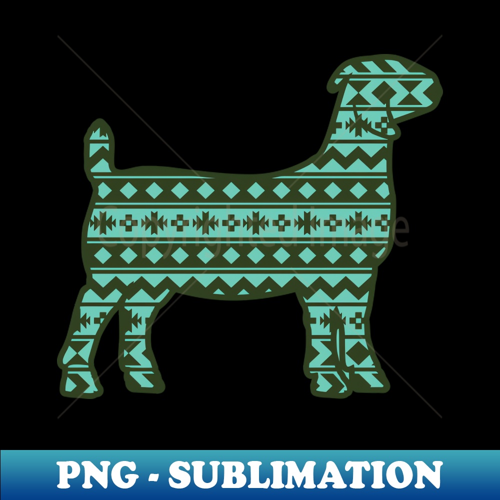Show Boer Goat with Green Southwest Aztec Pattern - High-Qua | Inspire ...