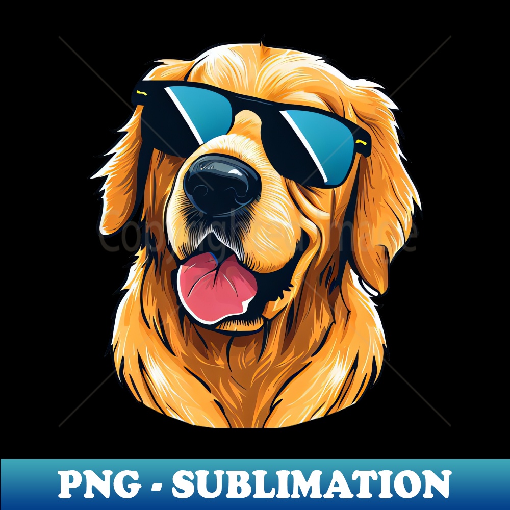 Golden Retriever mob boss - PNG Transparent Sublimation Desi | Inspire ...