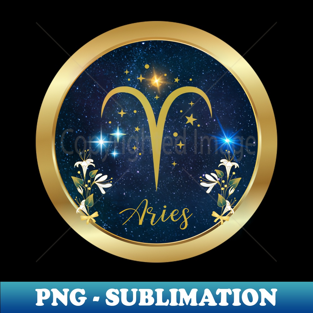 Aires Star Zodiac Golden Astrology Sign - Exclusive Sublimat | Inspire ...
