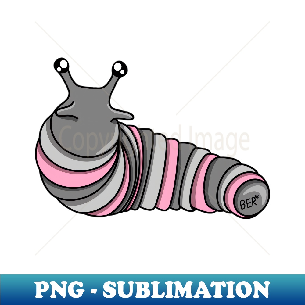 Demigirl Pride Fidget Slug - PNG Transparent Sublimation Des - Inspire ...