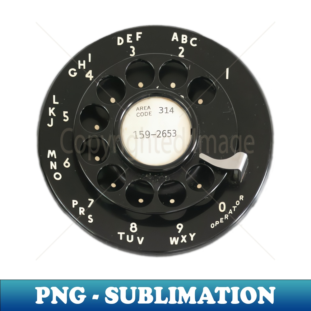 Pocket Dial Rotary Phone Dial Pi 314 - Retro PNG Sublimation | Inspire ...