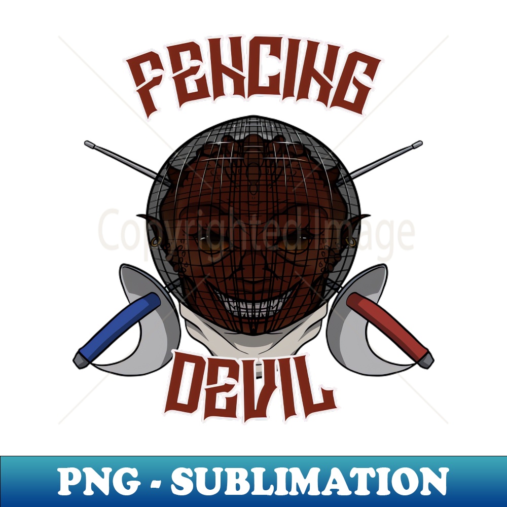 Fencing Devil - PNG Transparent Sublimation Design - Create - Inspire ...