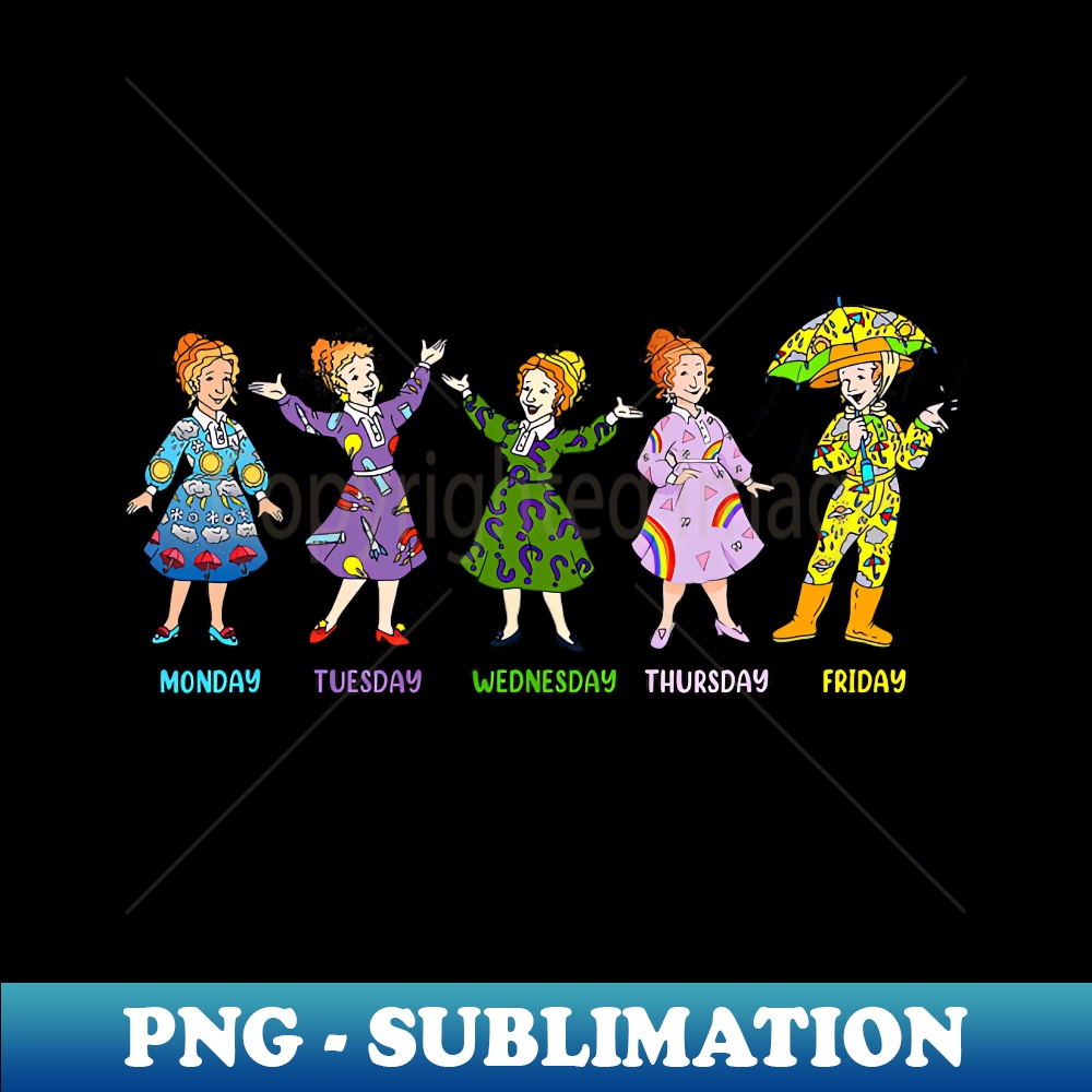 Cute Everyday Of Week Ms Frizzle The Magic School Bus - Sign | Inspire ...