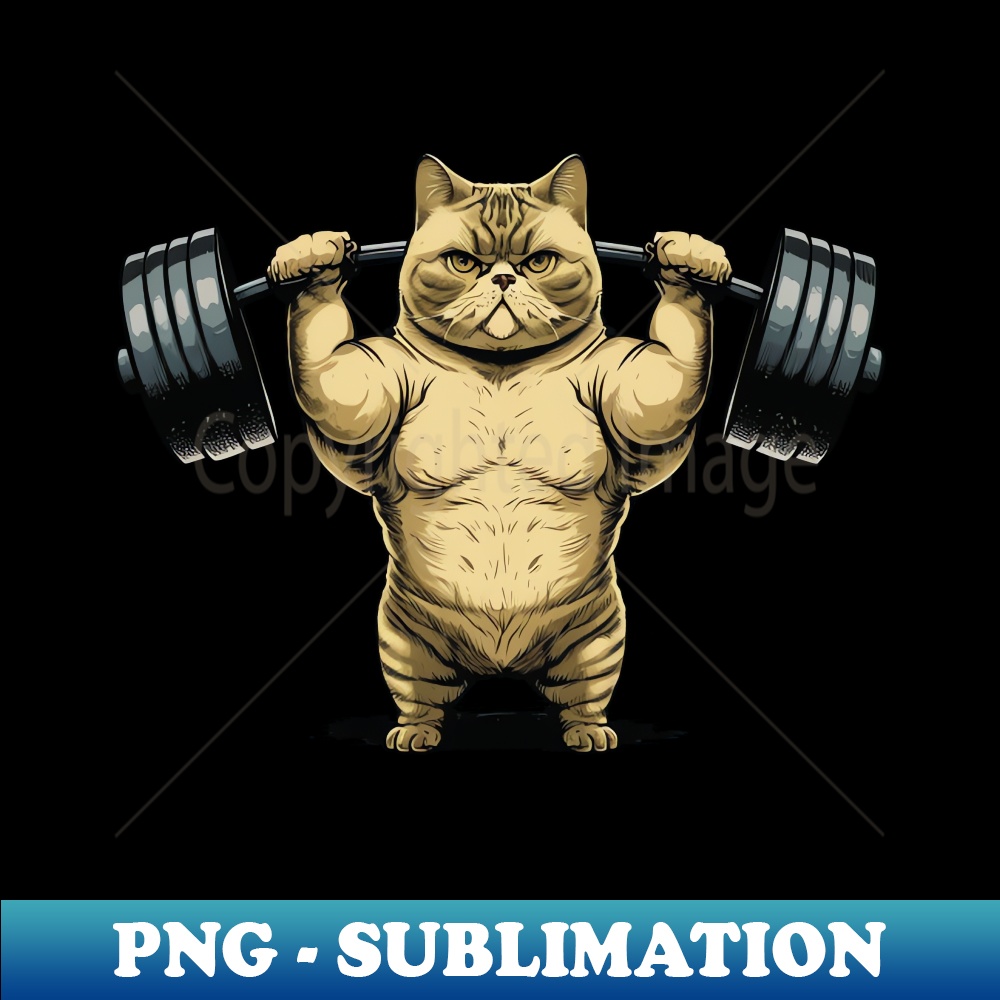 cat bodybuilder - High-Resolution PNG Sublimation File - Unl | Inspire ...
