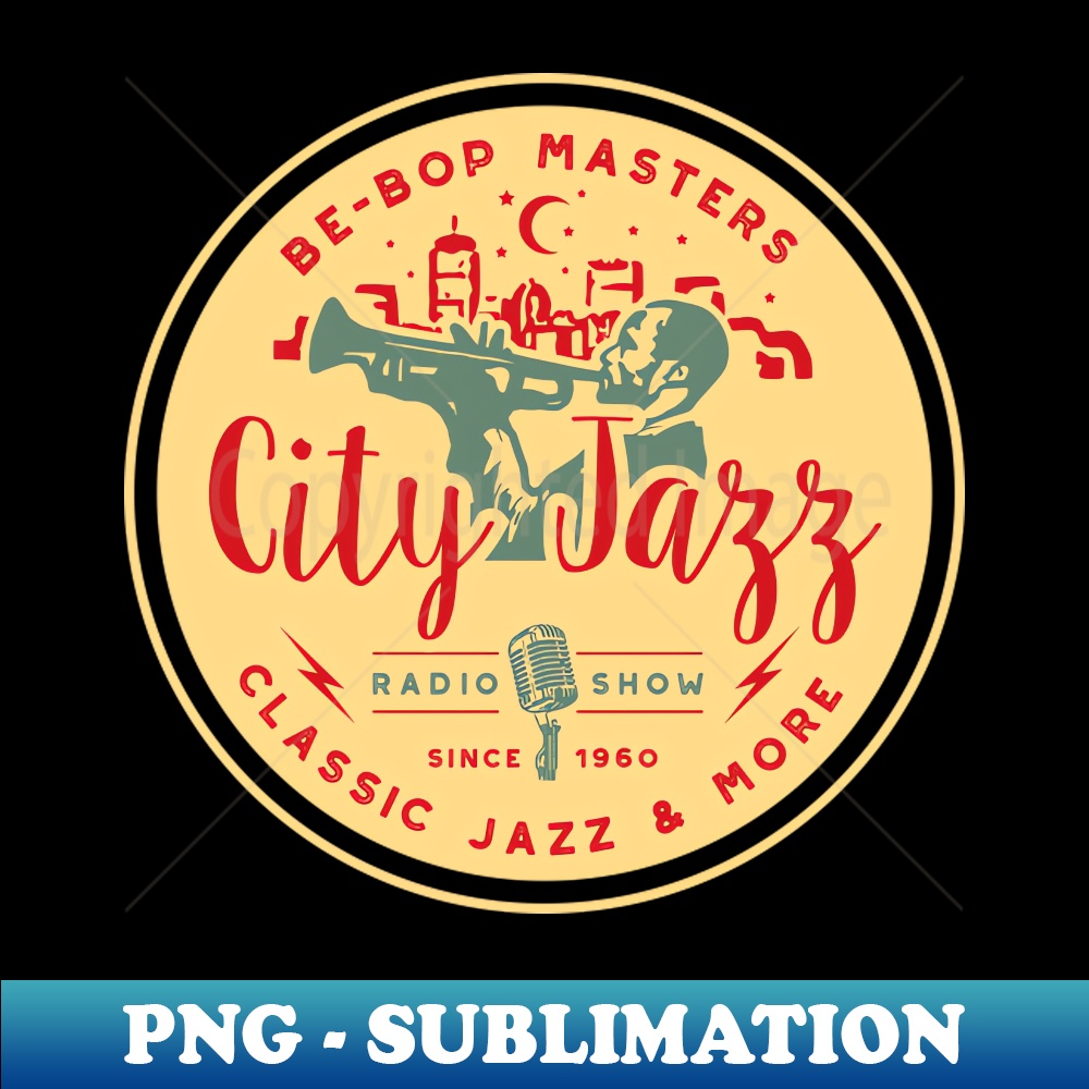 Vintage Jazz Radio Show Emblem - Digital Sublimation Downloa | Inspire ...