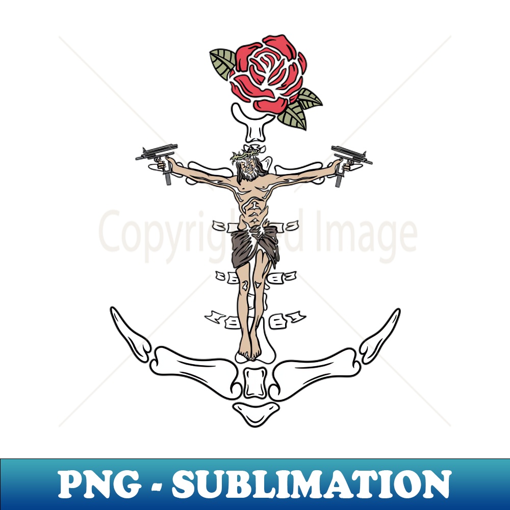 JESUS and gun - Sublimation-Ready PNG File - Bold & Eye-catc - Inspire ...