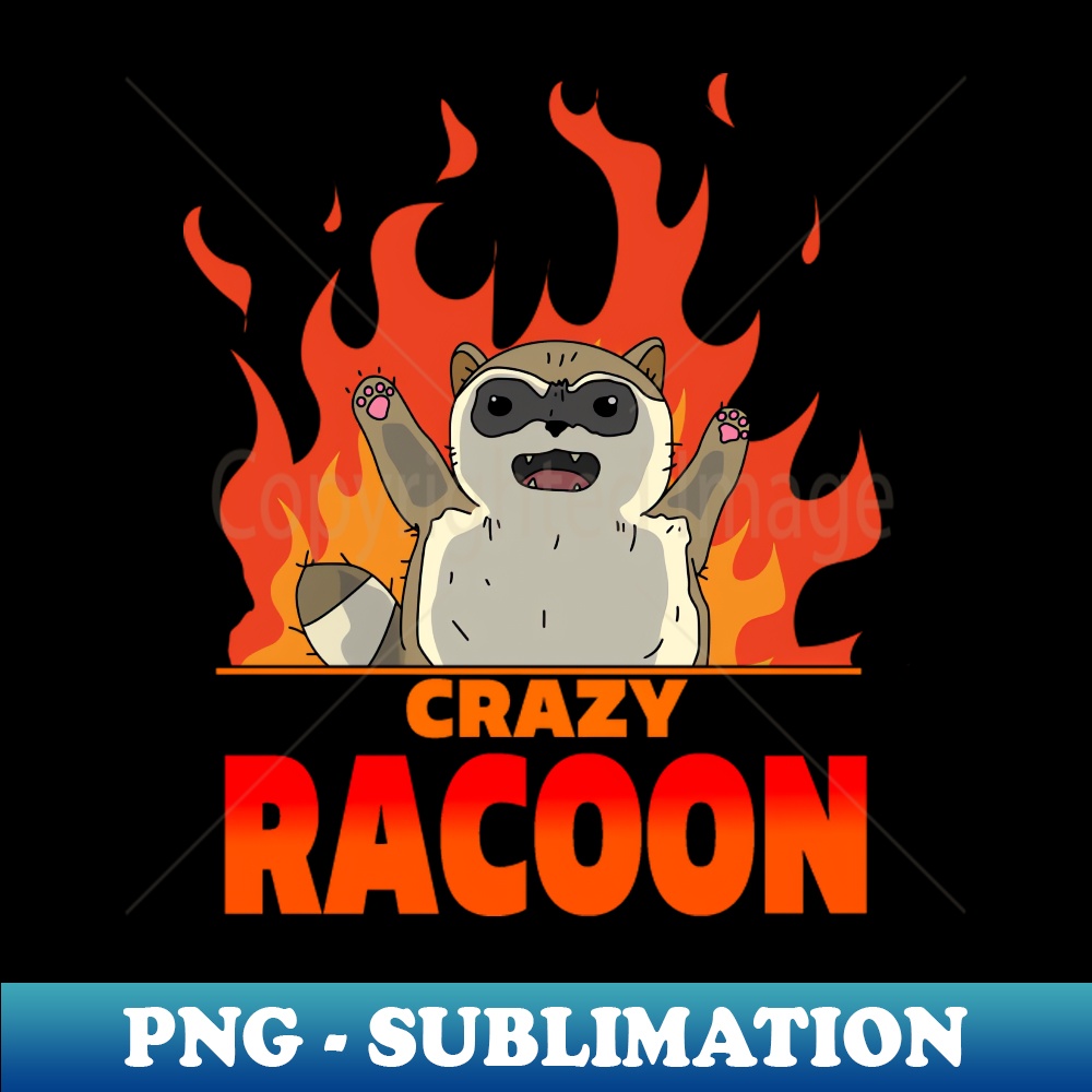 Crazy raccoon illustration - Special Edition Sublimation PNG | Inspire ...