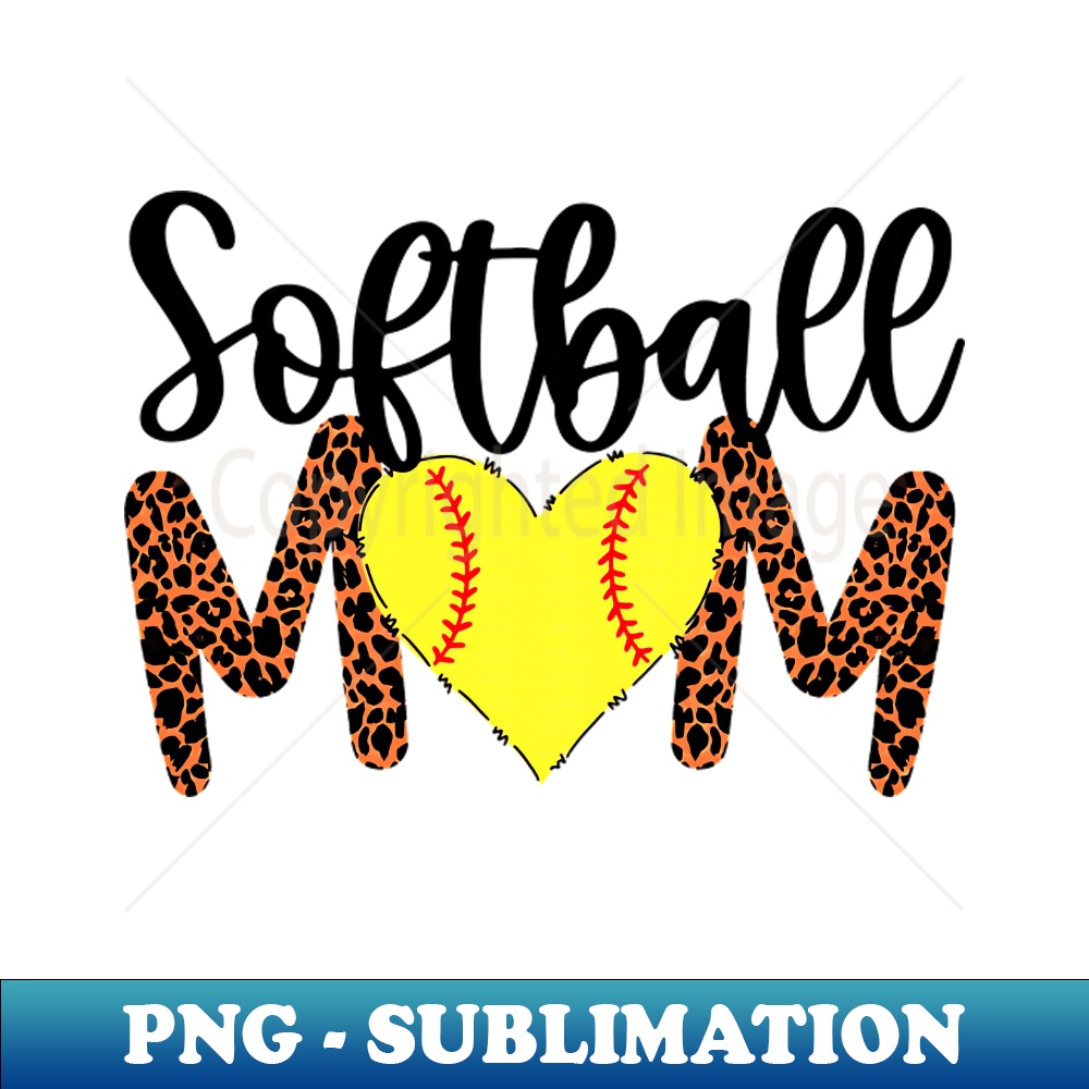 Softball Mom Leopard Softball Mom Instant Png Sublimation Inspire