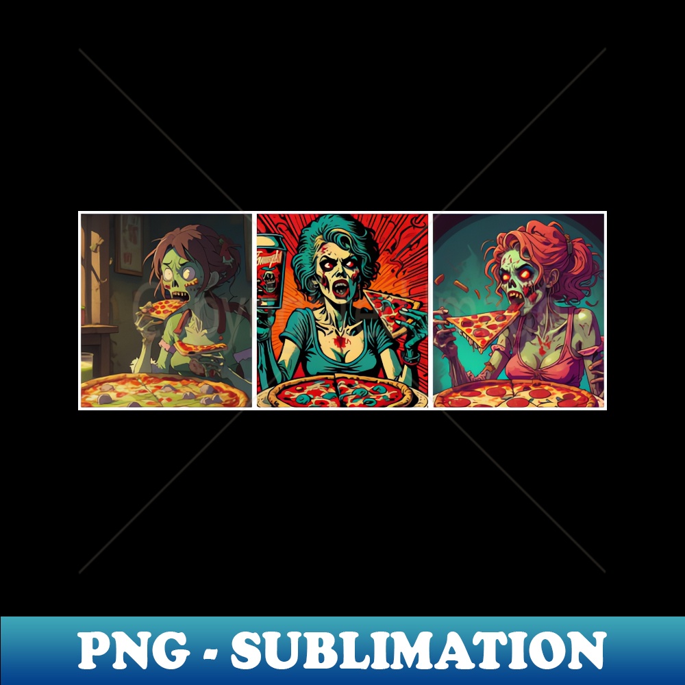 Pizza Zombies - PNG Transparent Sublimation Design - Enhance | Inspire ...