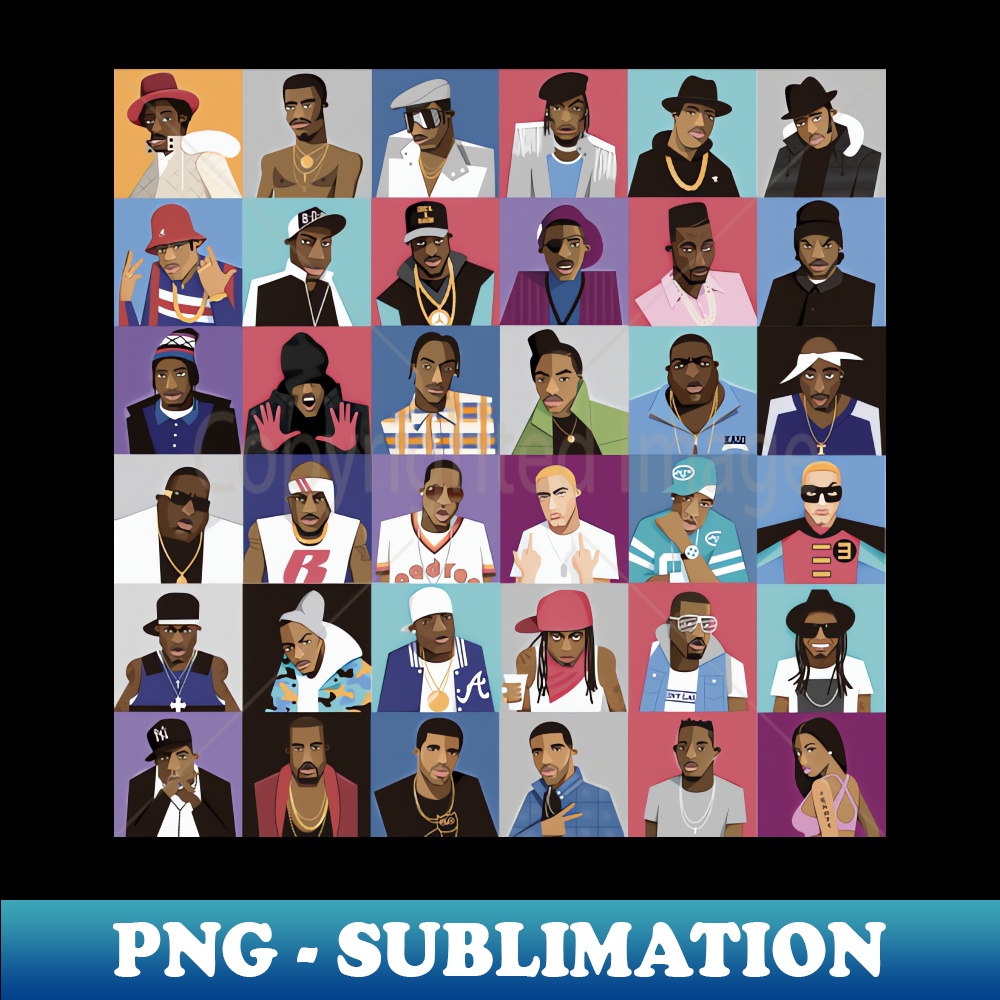 rappers fanart - PNG Transparent Sublimation File - Unleash | Inspire ...