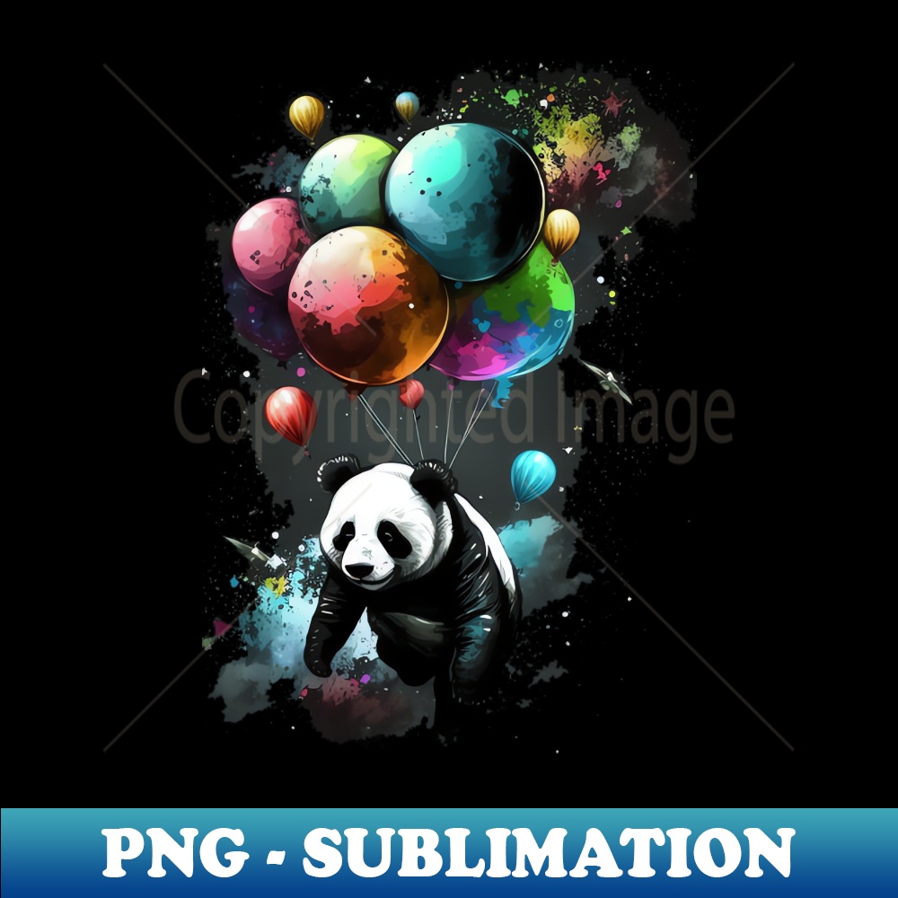 panda fly with balloons - Artistic Sublimation Digital File | Inspire ...