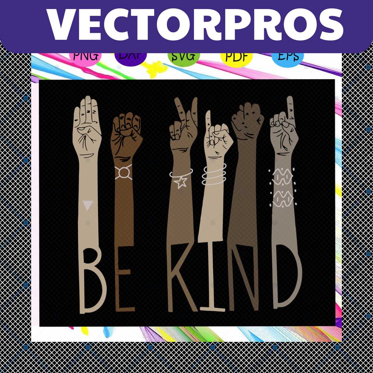 Be Kind Svg, Sign Language Svg, Diversity Svg, Diverse Hands | Inspire ...