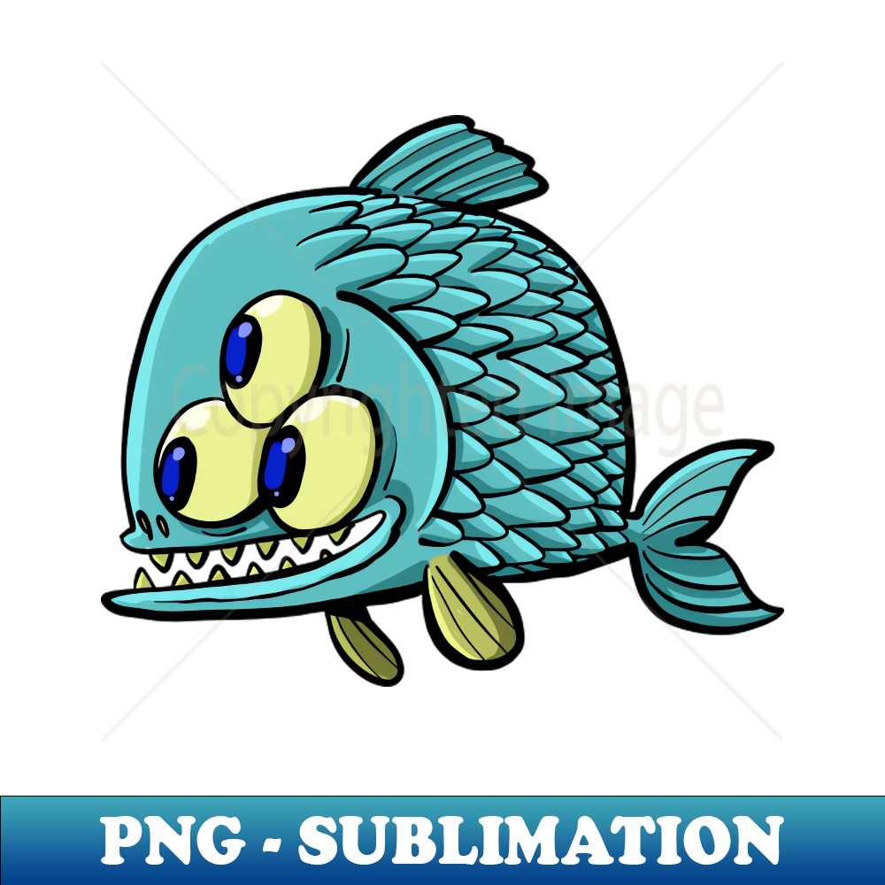 three-eyed fish with a mouth full of teeth - Signature Subli | Inspire ...
