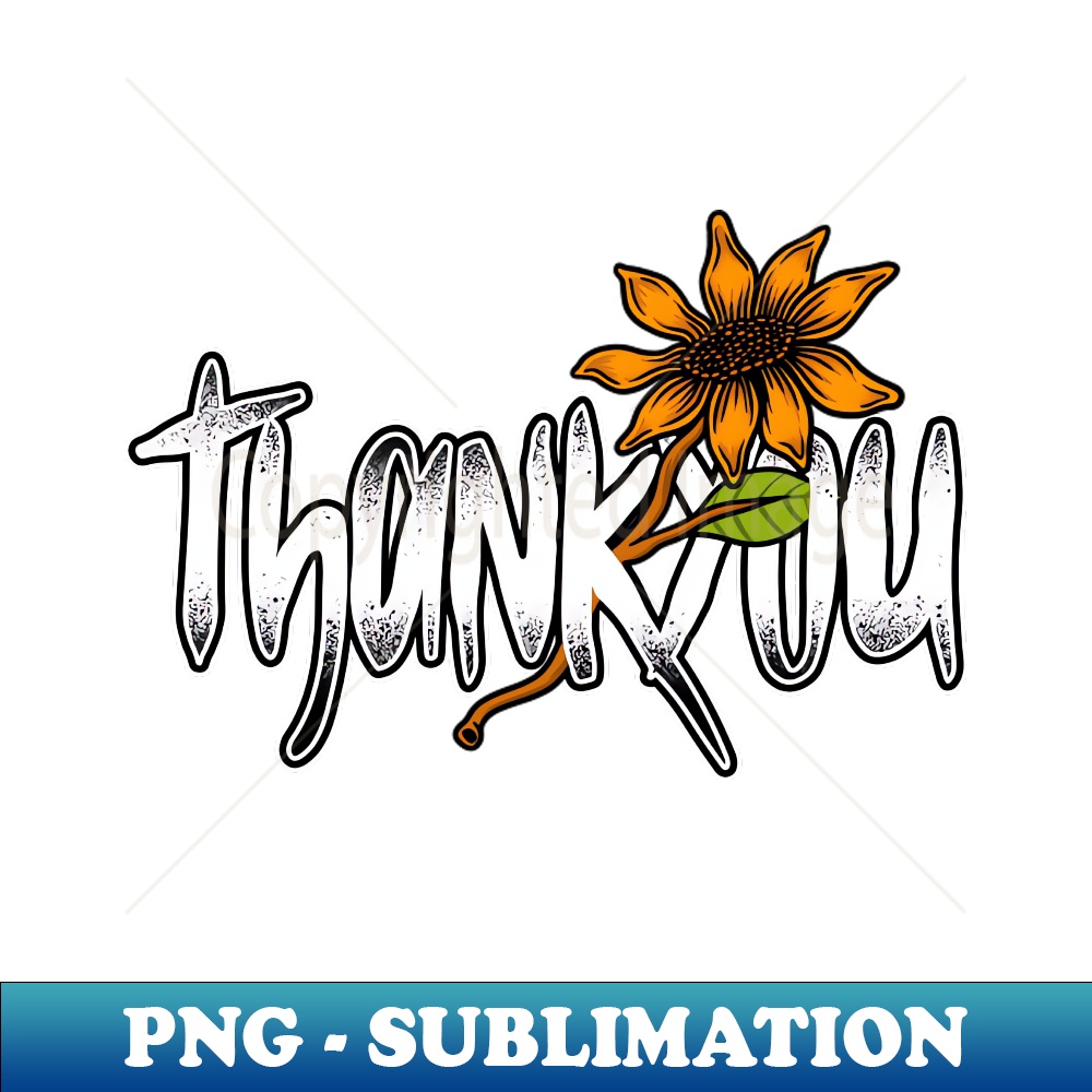 Thankyou - PNG Sublimation Digital Download - Vibrant and Ey | Inspire ...