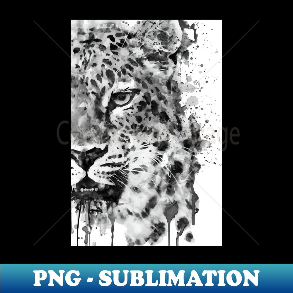 Black And White Half Faced Leopard - Exclusive Sublimation D | Inspire ...