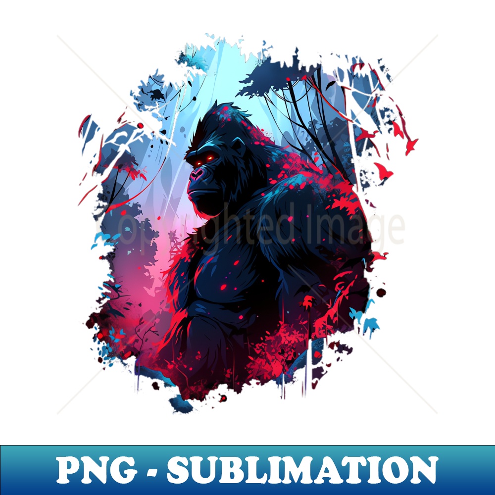 gorilla - Modern Sublimation PNG File - Stunning Sublimation - Inspire Uplift