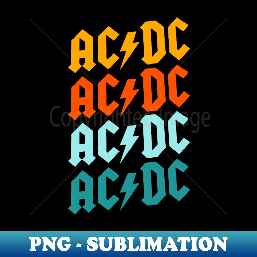ACDC - Retro - Aesthetic Sublimation Digital File - Boost Yo - Inspire ...
