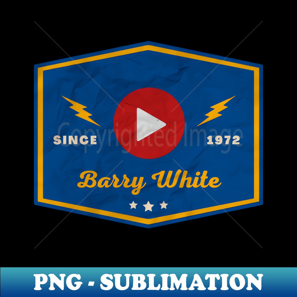 Barry White Play Button - PNG Transparent Sublimation File | Inspire Uplift
