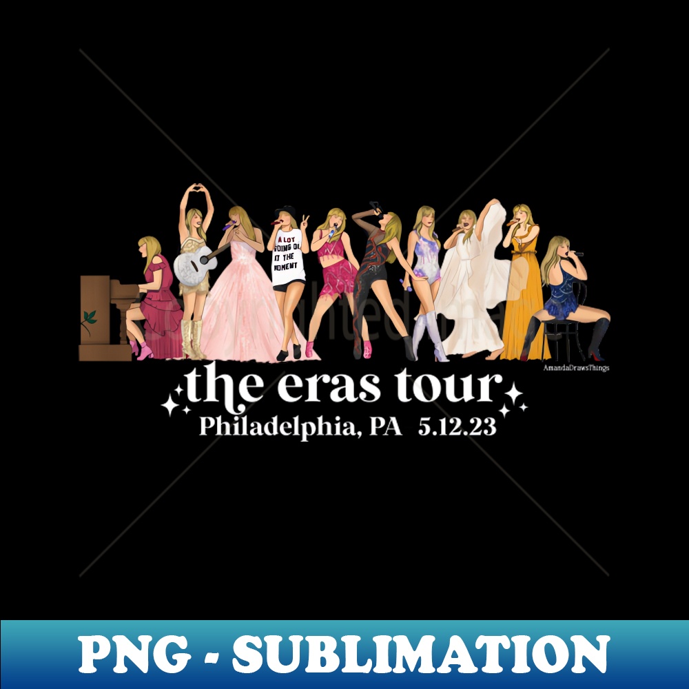 512 PHILLY Hand Drawn Eras Iconic Outfits Lineup WHITE text | Inspire ...