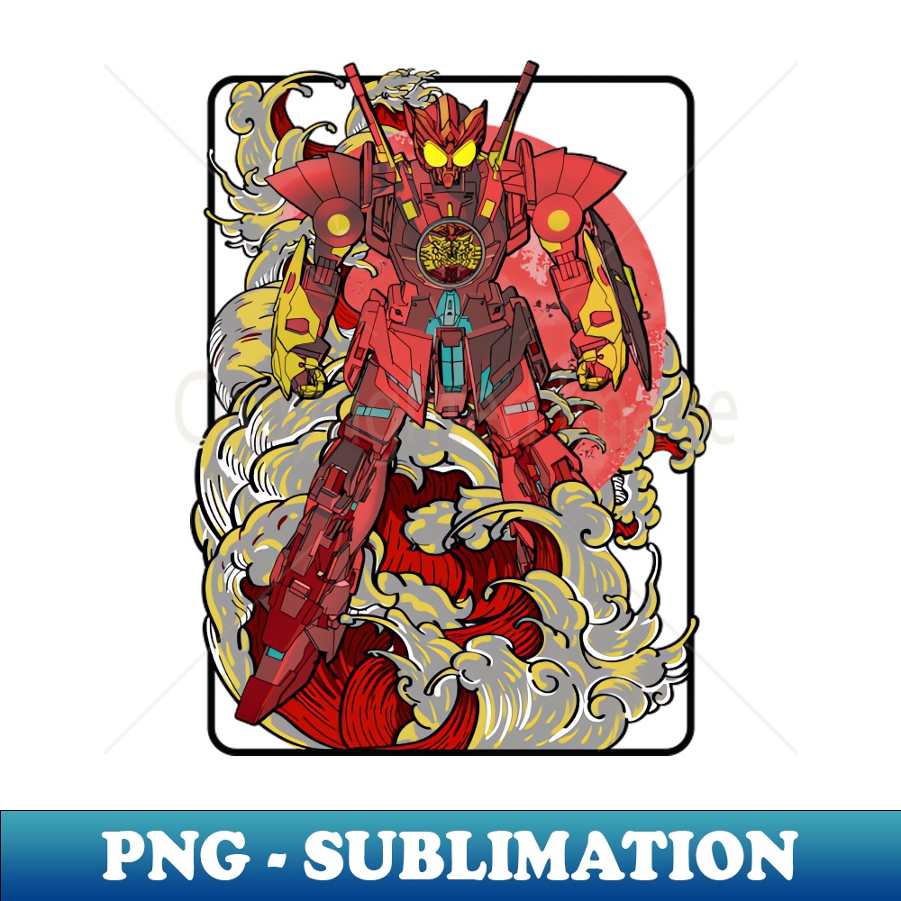 Red Hyper OOO Gundam - Instant PNG Sublimation Download - Pe | Inspire ...