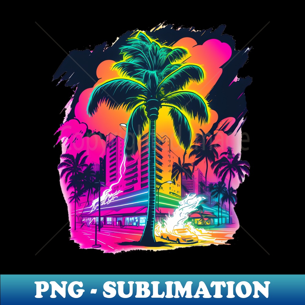 vice city palm trees - Vintage Sublimation PNG Download - Un | Inspire ...