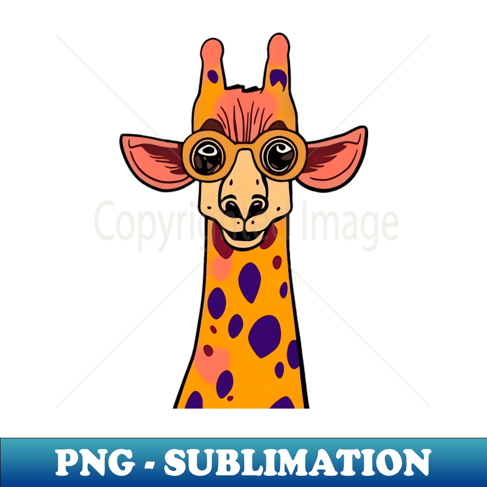 Smart giraffe with glasses - Decorative Sublimation PNG File | Inspire ...