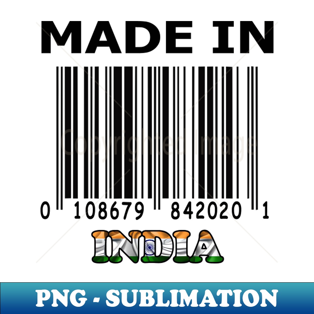 Fake bar code made in India - Unique Sublimation PNG Downloa - Inspire ...