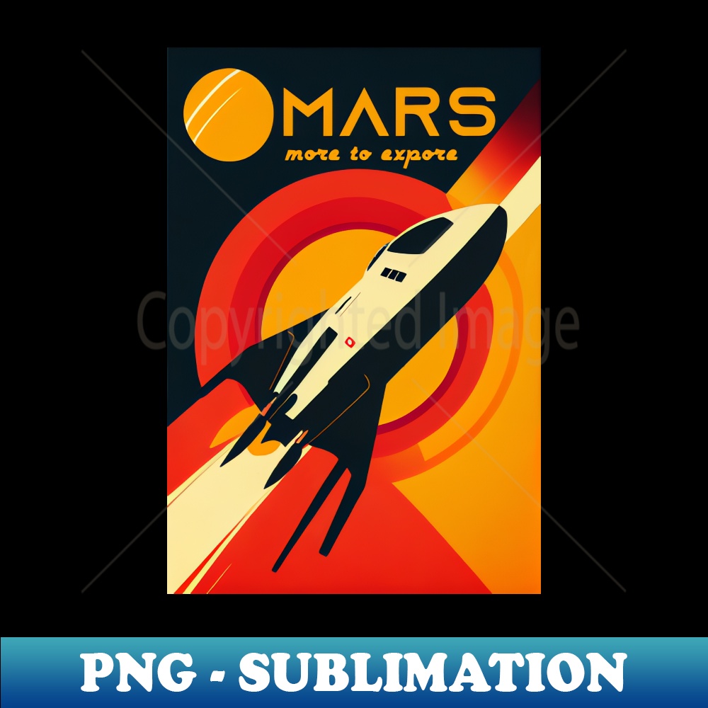 Mars Adventure Vintage Travel Poster - Professional Sublimat | Inspire ...