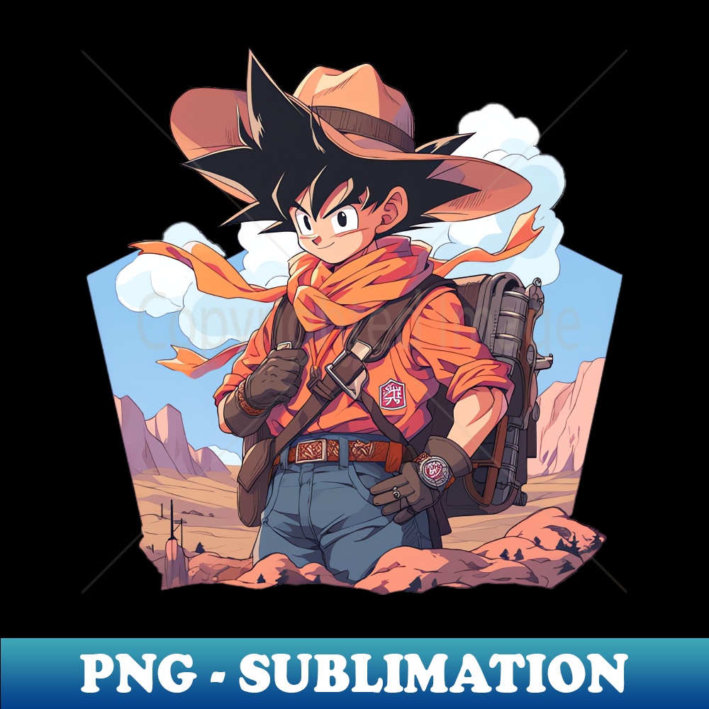cowboy goku - Special Edition Sublimation PNG File - Defying | Inspire ...