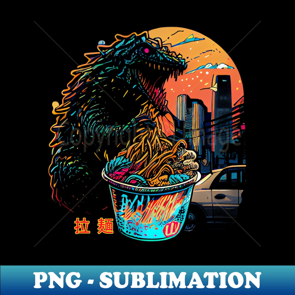 Ramen Godzilla - Digital Sublimation Download File - Stunnin | Inspire ...
